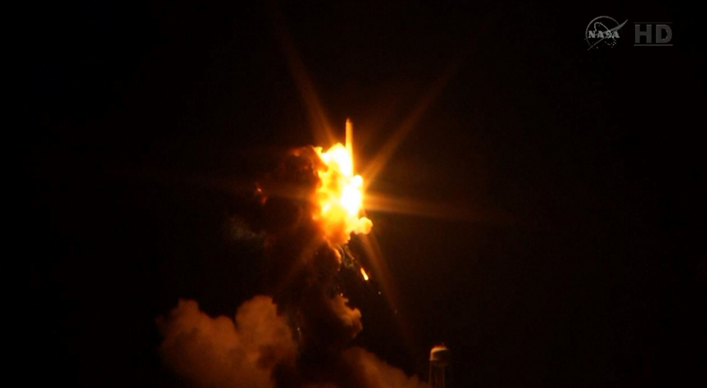Unmanned NASA rocket Antares explodes